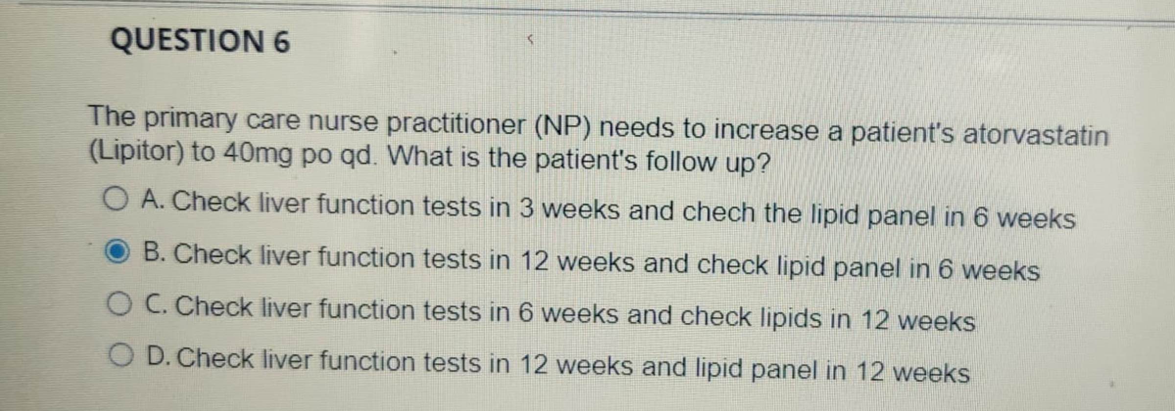 Solved QUESTION 6The primary care nurse practitioner (NP) | Chegg.com