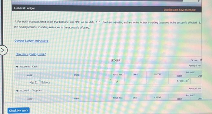 Solved Chapter Four Homework Instructions Ledger accounts, | Chegg.com