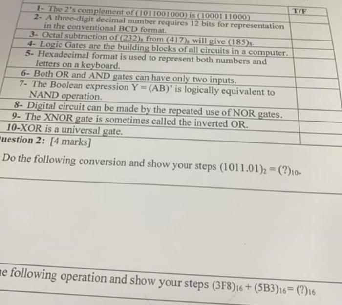 Solved Do the following conversion and show your steps | Chegg.com