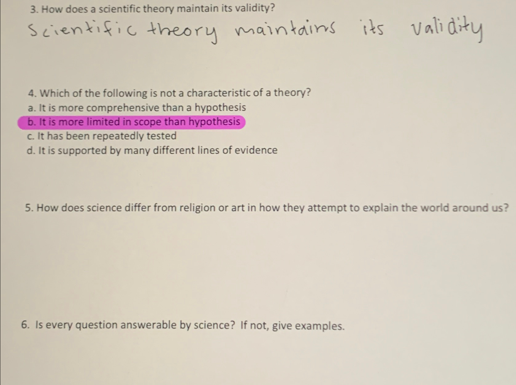 Solved How does a scientific theory maintain its | Chegg.com