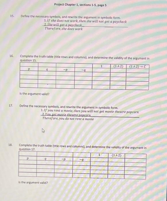 Solved 15. Define the necessary symbols, and rewrite the | Chegg.com