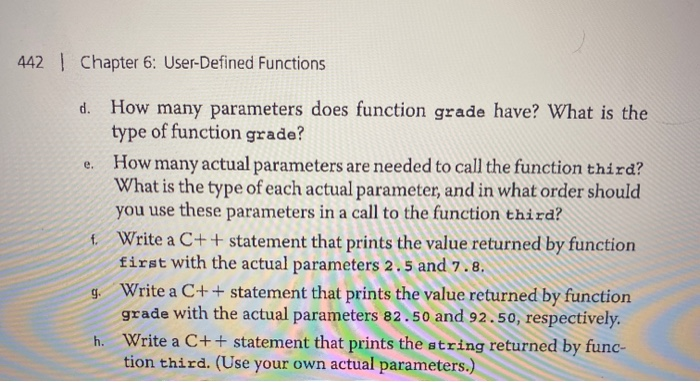 Solved 9. Consider the following function prototypes: (3, 4) | Chegg.com