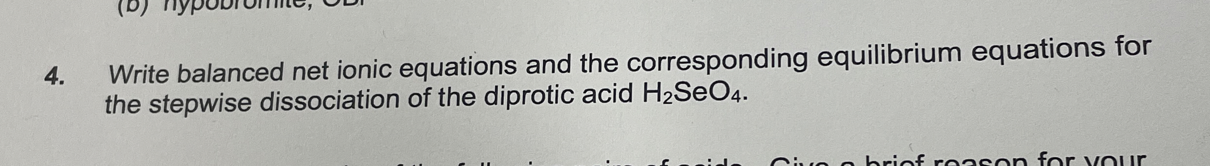 Solved Write balanced net ionic equations and the | Chegg.com