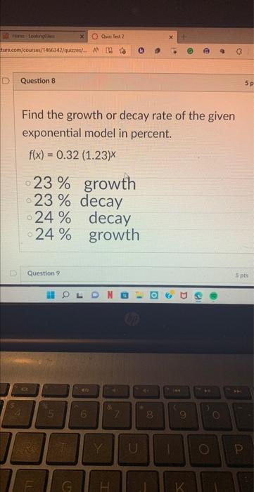 Solved Find the growth or decay rate of the given | Chegg.com