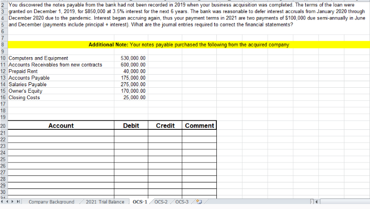 Solved Using the previous scenario, create an amortization | Chegg.com