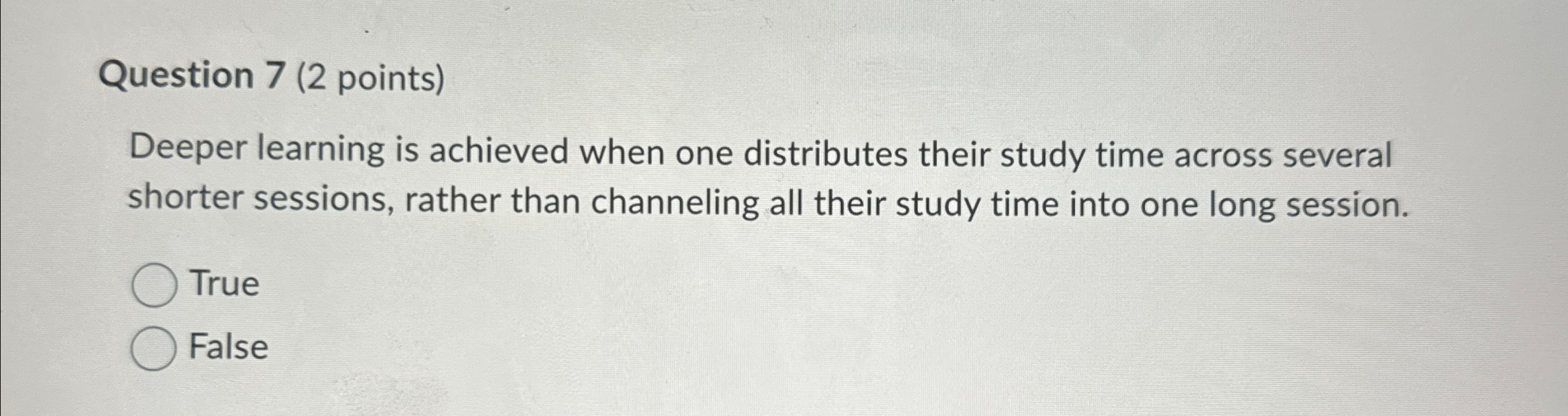 Solved Question 7 (2 ﻿points)Deeper learning is achieved | Chegg.com