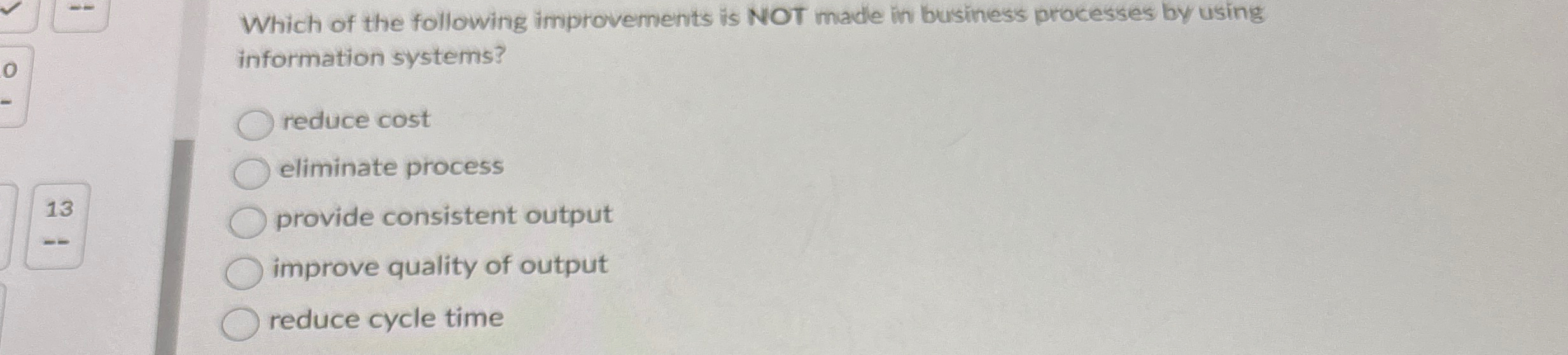 Solved Which of the following improvements is NOT made in | Chegg.com