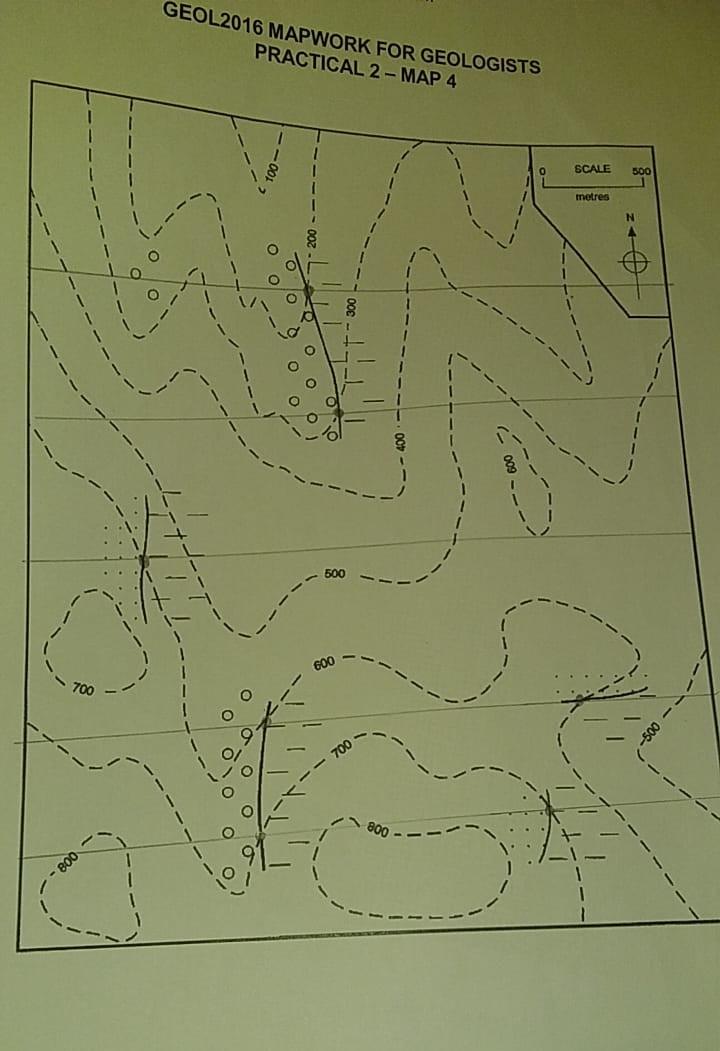 GEOL2016 MAPWORK FOR GEOLOGISTS PRACTICAL 2-MAP 4 | Chegg.com