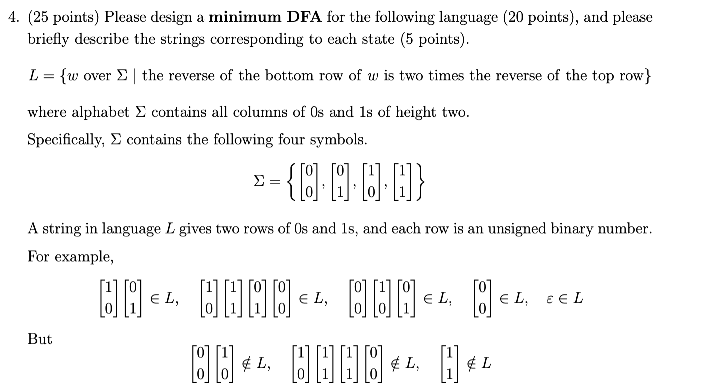 Solved Can you provide a diagriam of the DFA and an | Chegg.com