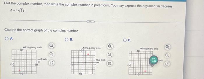 Solved plot the complex number then express the number in | Chegg.com