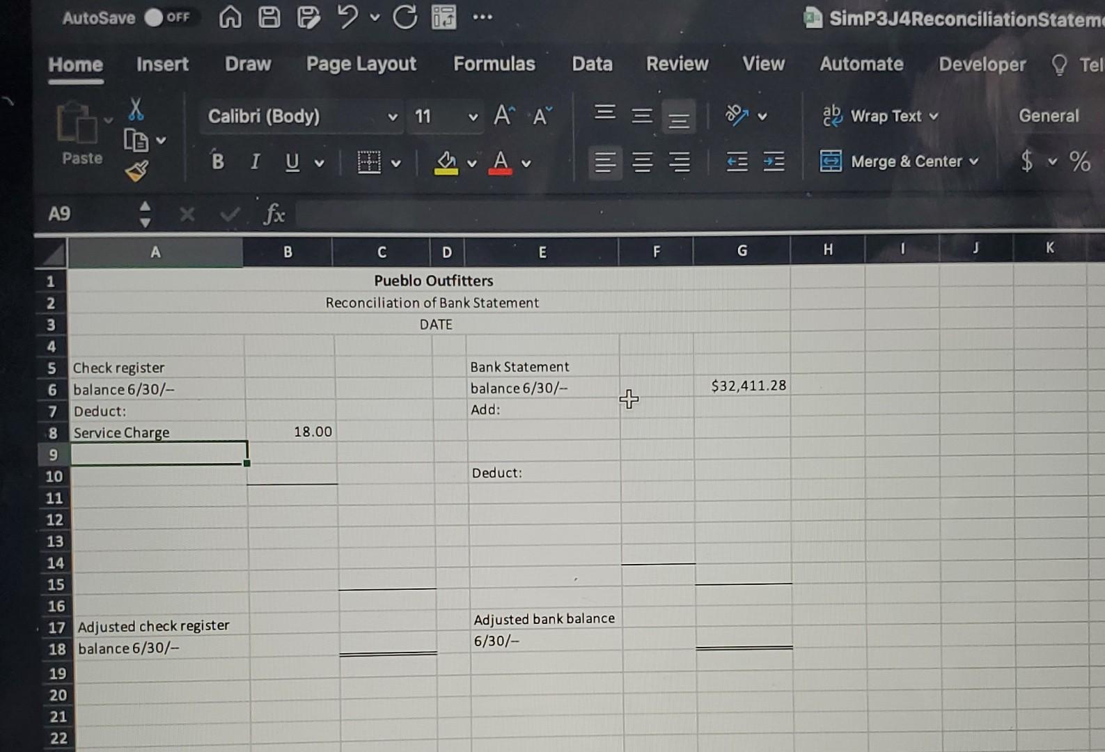 Sheet1 Sheet2A1 ∇fx CHECKREGISTER\begin{tabular}{c|c} | Chegg.com