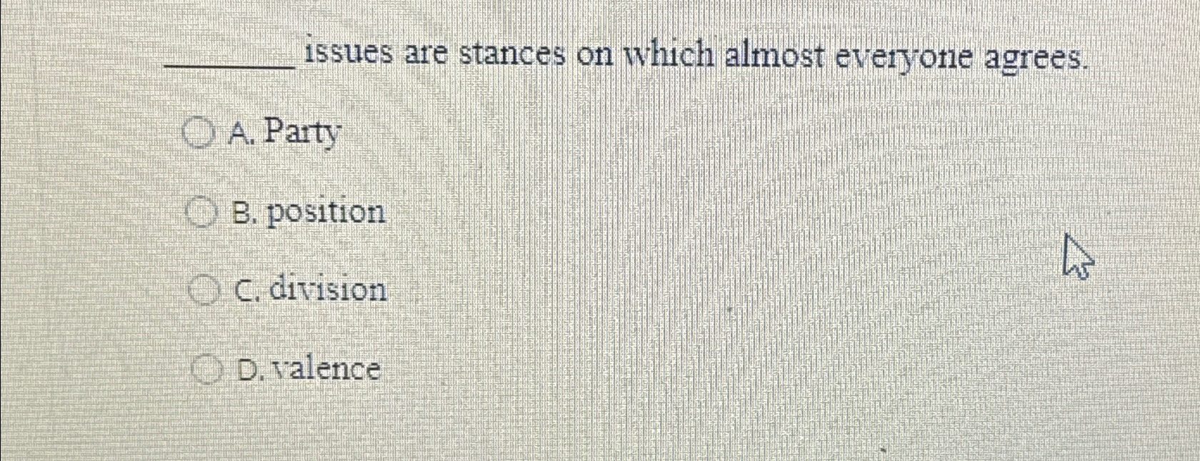 Solved issues are stances on which almost everyone agrees.A. | Chegg.com