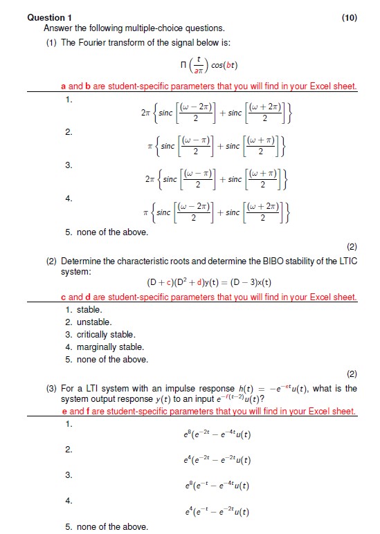 Solved Question 1Answer the following multiple-choice | Chegg.com