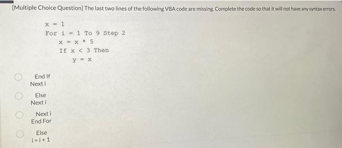Solved [Multiple Choice Question] The last two lines of the | Chegg.com