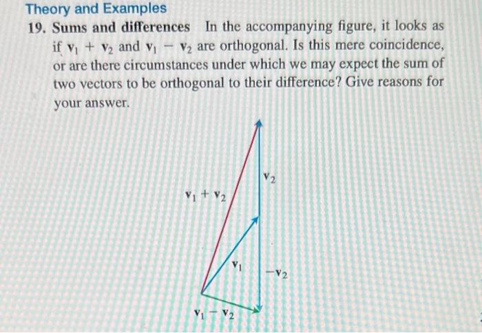 Solved Theory and Examples 19. Sums and differences In the | Chegg.com