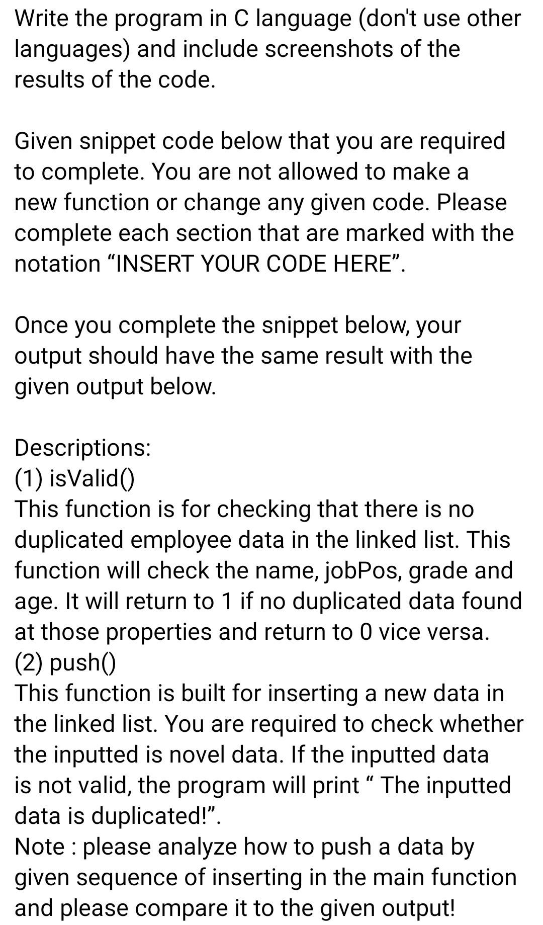 Solved Write The Program In C Language Dont Use Other 7066