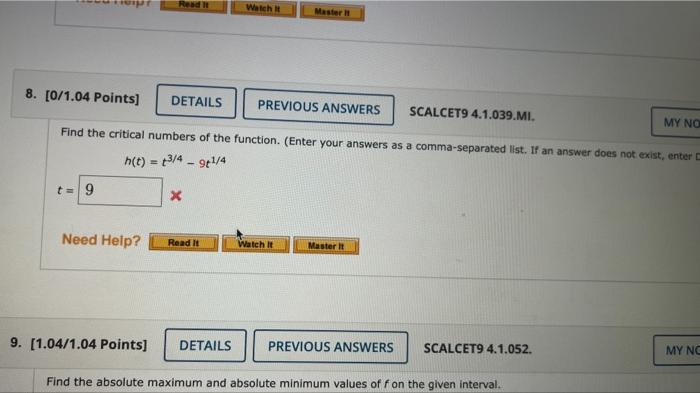 Solved Find the critical numbers of the function. (Enter | Chegg.com