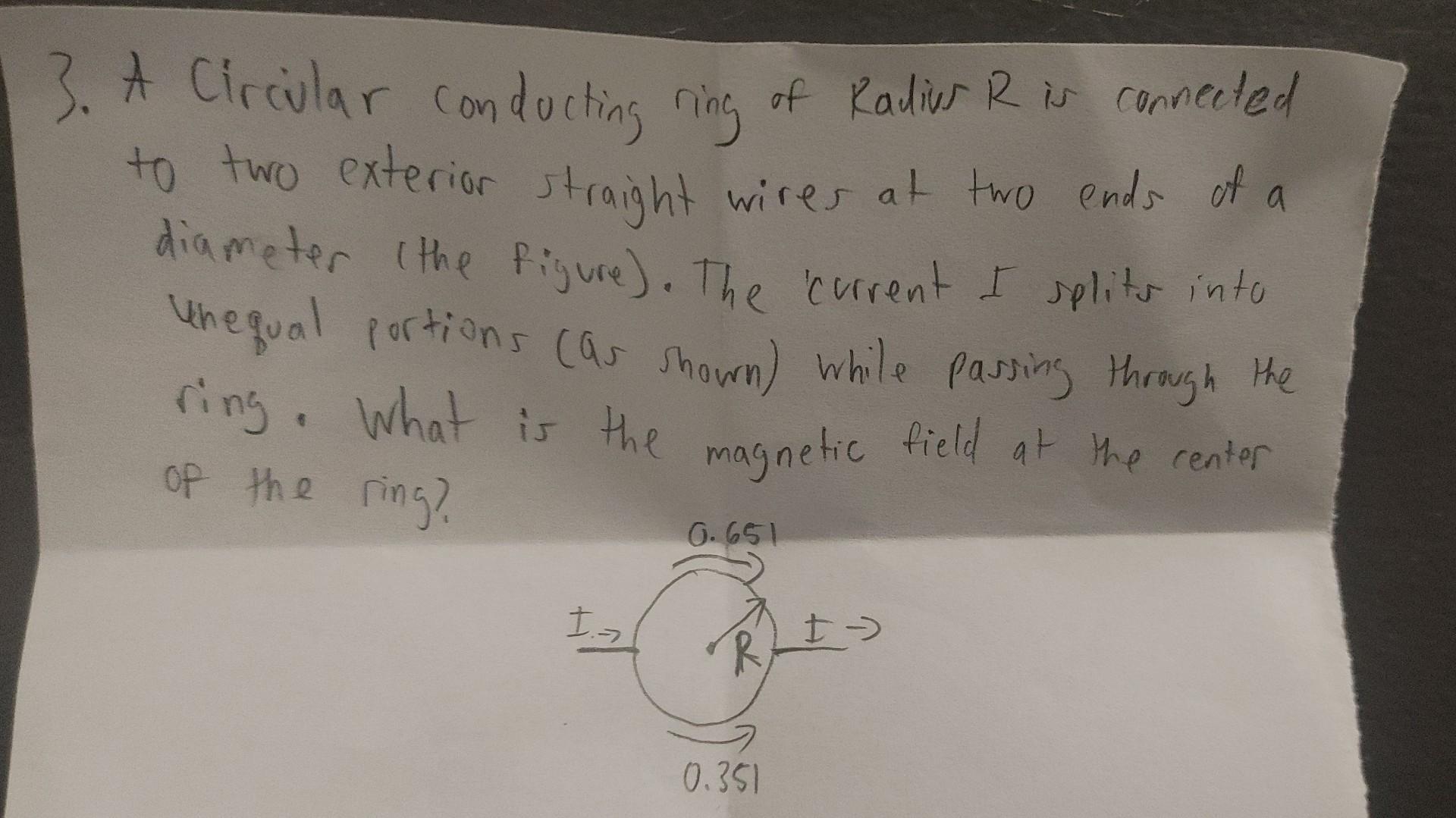 Solved 3. A Circiular conducting ring of Radive R is | Chegg.com