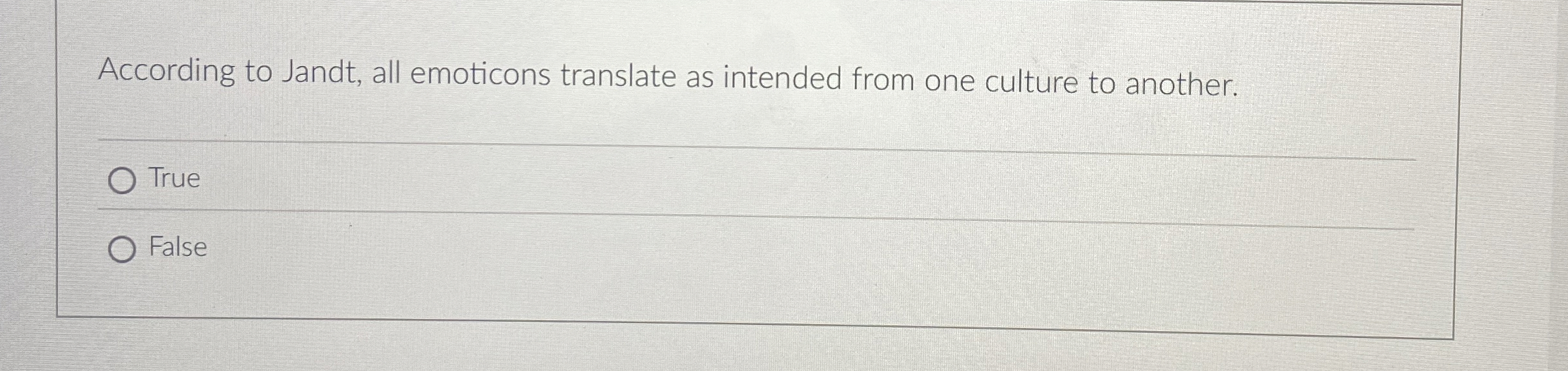 Solved According to Jandt, all emoticons translate as | Chegg.com