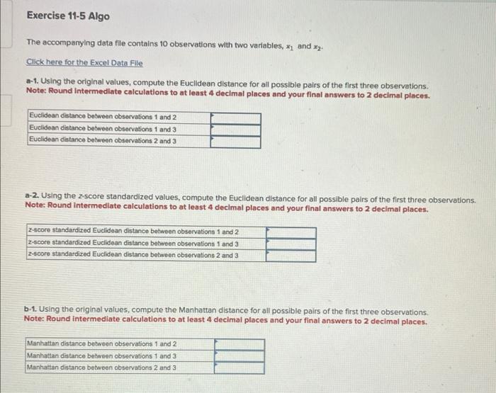 Solved The accompanying data fle contains 10 observations | Chegg.com