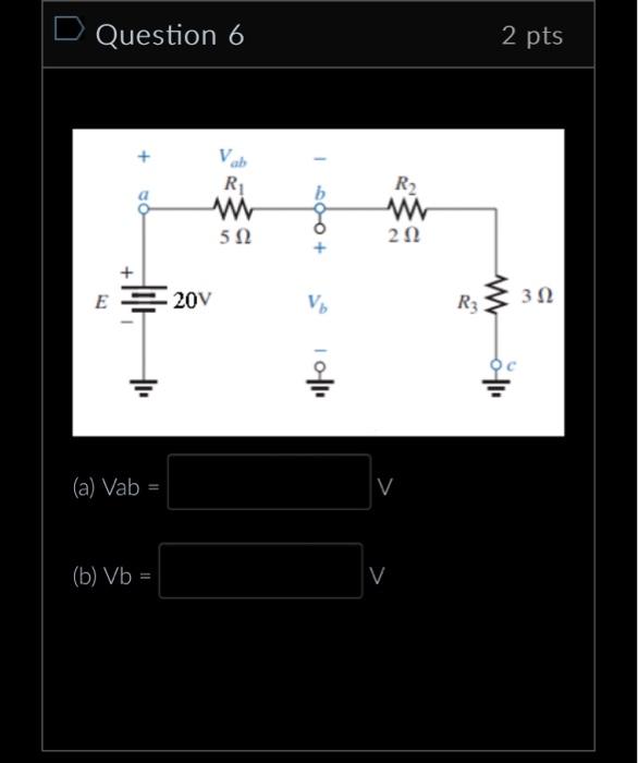 Solved Question 4 2 pts (a) the voltage V1= V (b) The power | Chegg.com