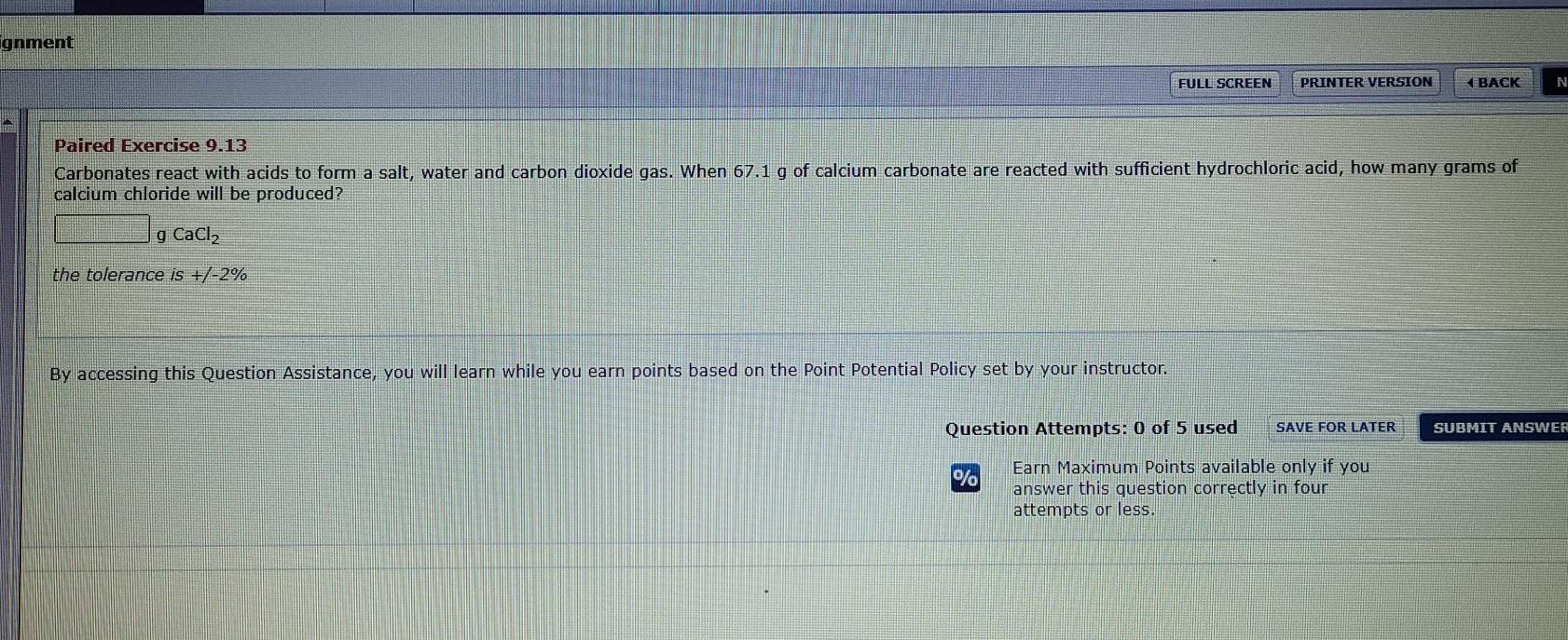 Solved ignment FULL SCREEN PRINTER VERSION BACK N Paired | Chegg.com