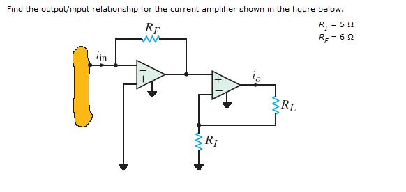 Solved Find the output/input relationship for the current | Chegg.com