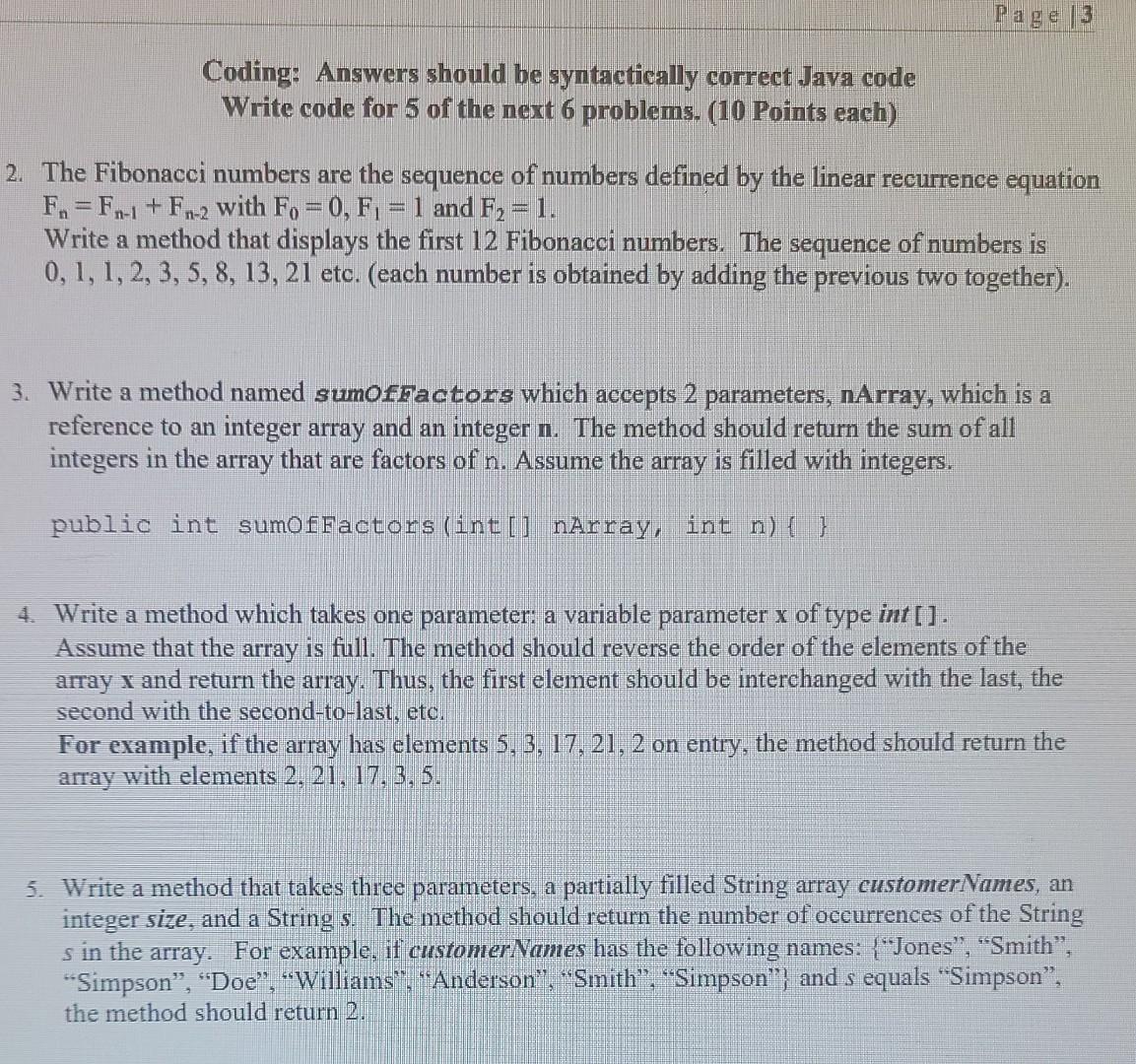 Solved Page 13 Coding: Answers should be syntactically | Chegg.com