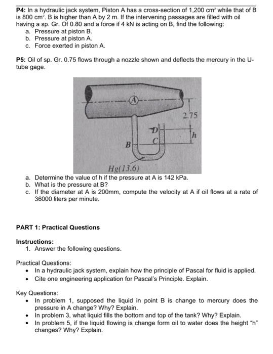 Solved PRESSURE WORKSHEET 2 PART 1: Problem Solving | Chegg.com
