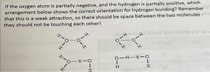 Solved If the oxygen atom is partially negative, and the | Chegg.com