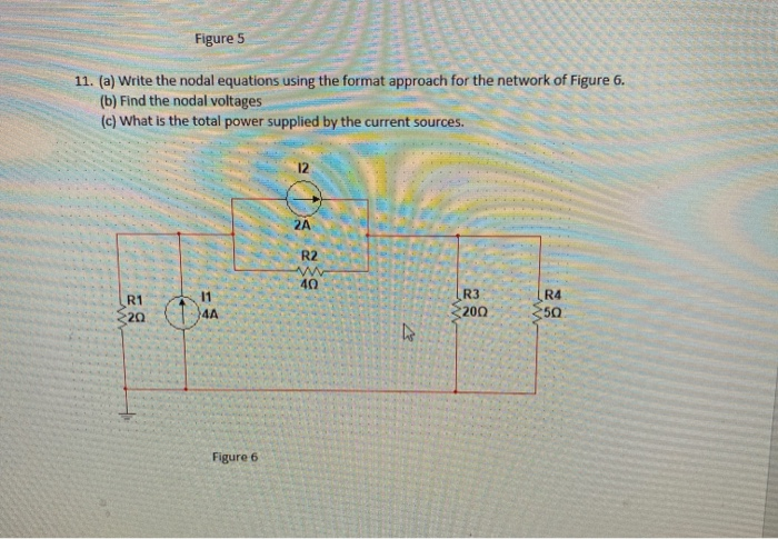 Solved Figure 5 11. (a) Write the nodal equations using the | Chegg.com