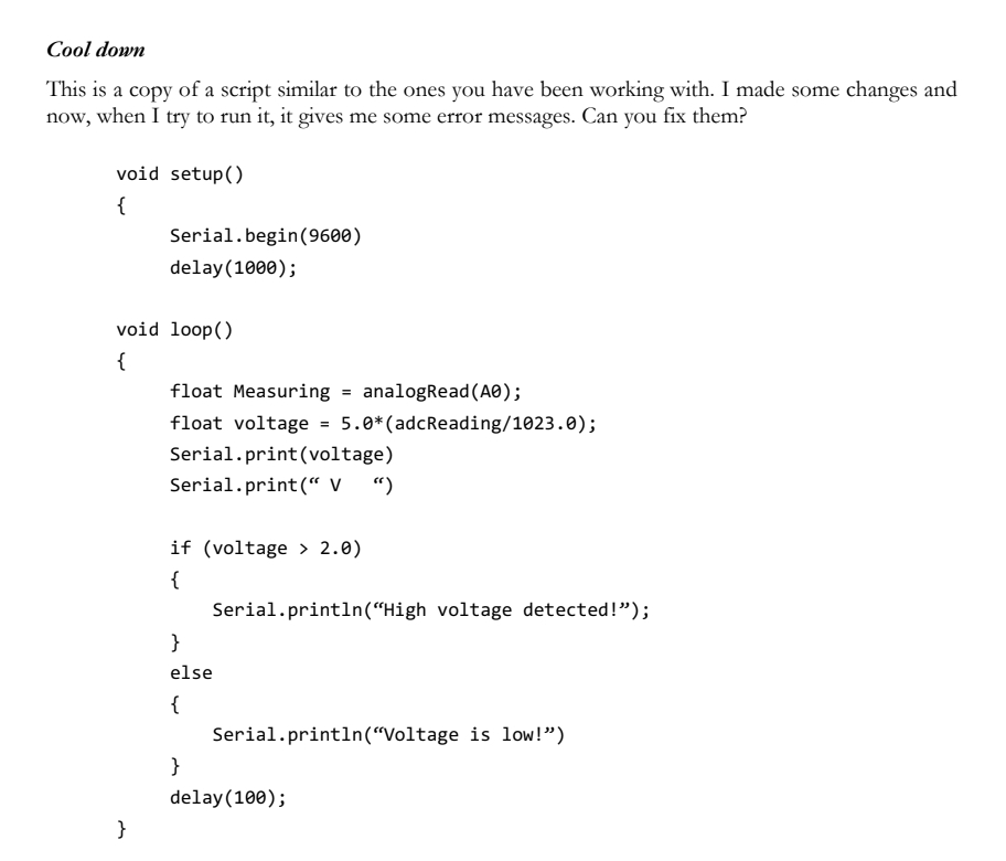 Solved Cool downThis is a copy of a script similar to the | Chegg.com