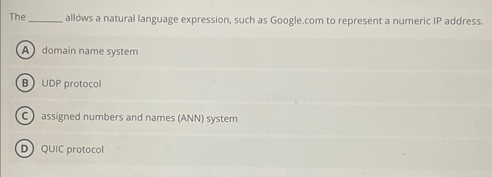 Solved The ﻿allóws a natural language expression, such as | Chegg.com