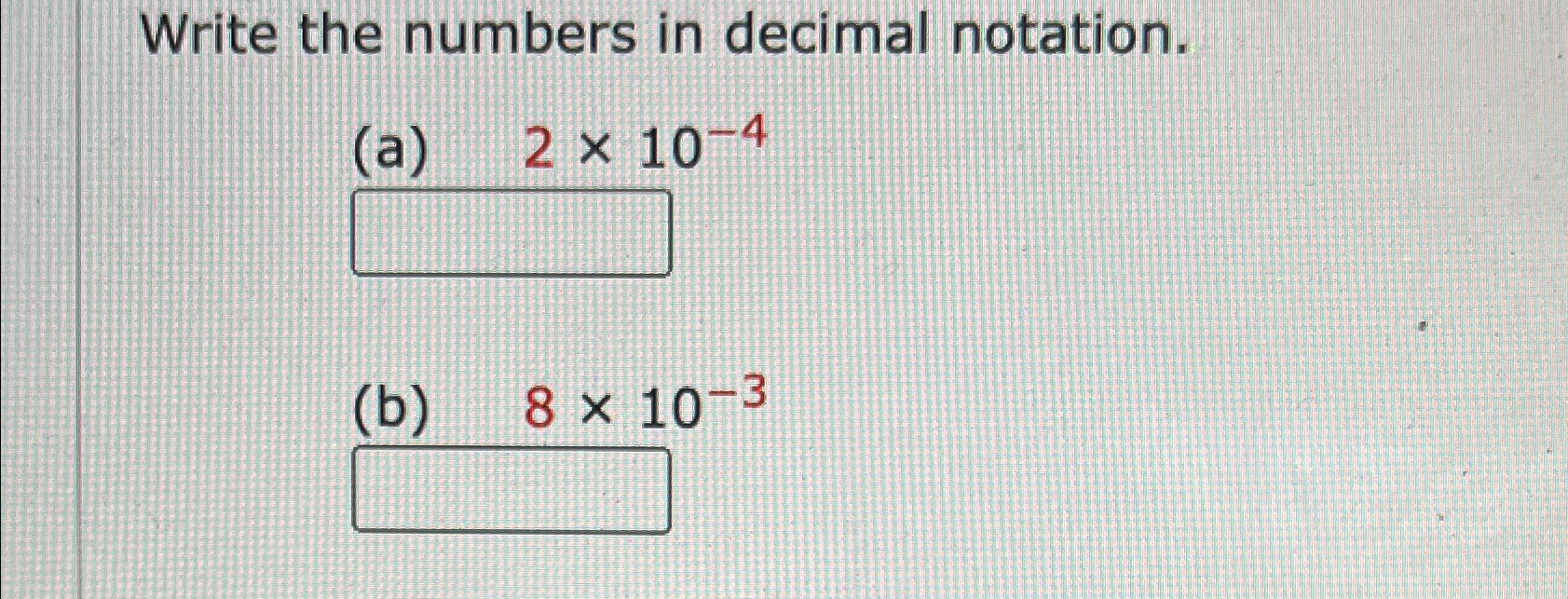 Solved Write the numbers in decimal | Chegg.com