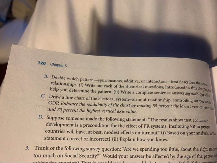 120 Chapter 5 Decide which pattern-spuriousness, | Chegg.com