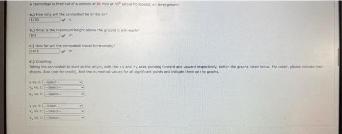 Solved A cannanhali is fied out of a carinon ar uid mis at | Chegg.com