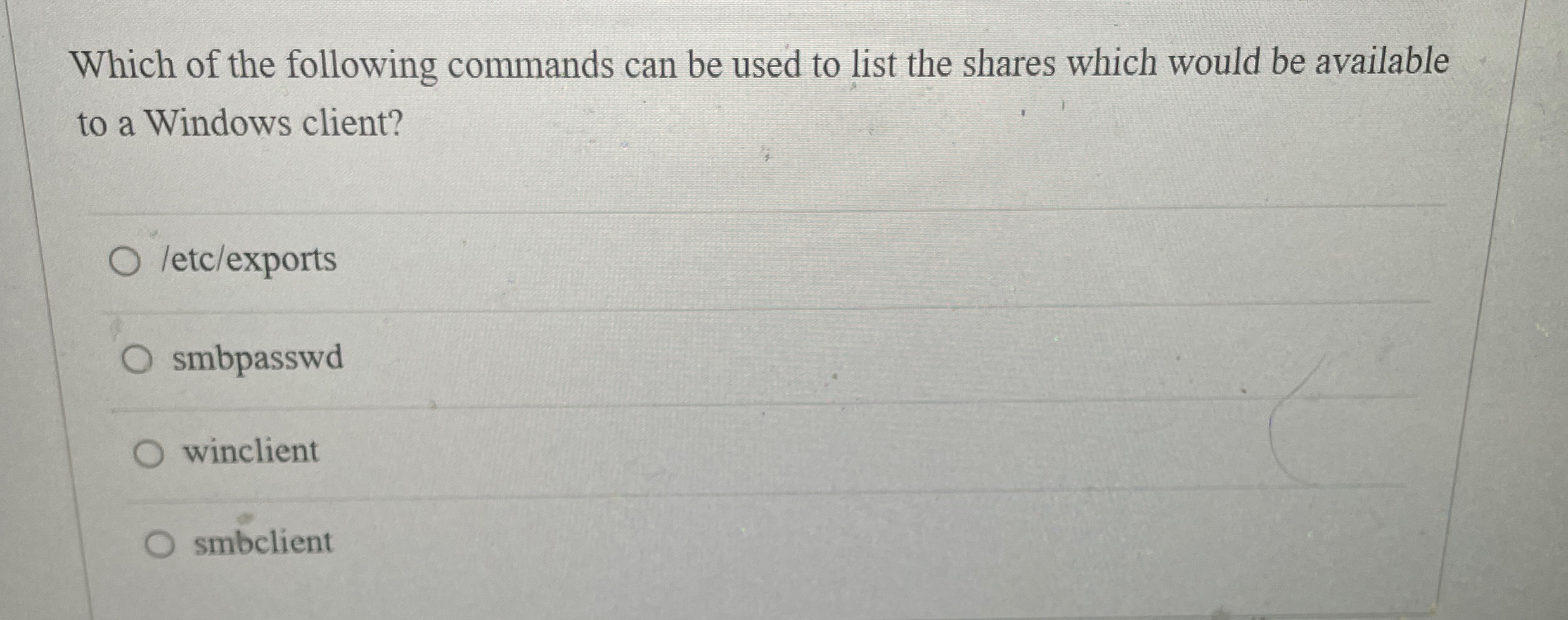 Solved Which of the following commands can be used to list | Chegg.com