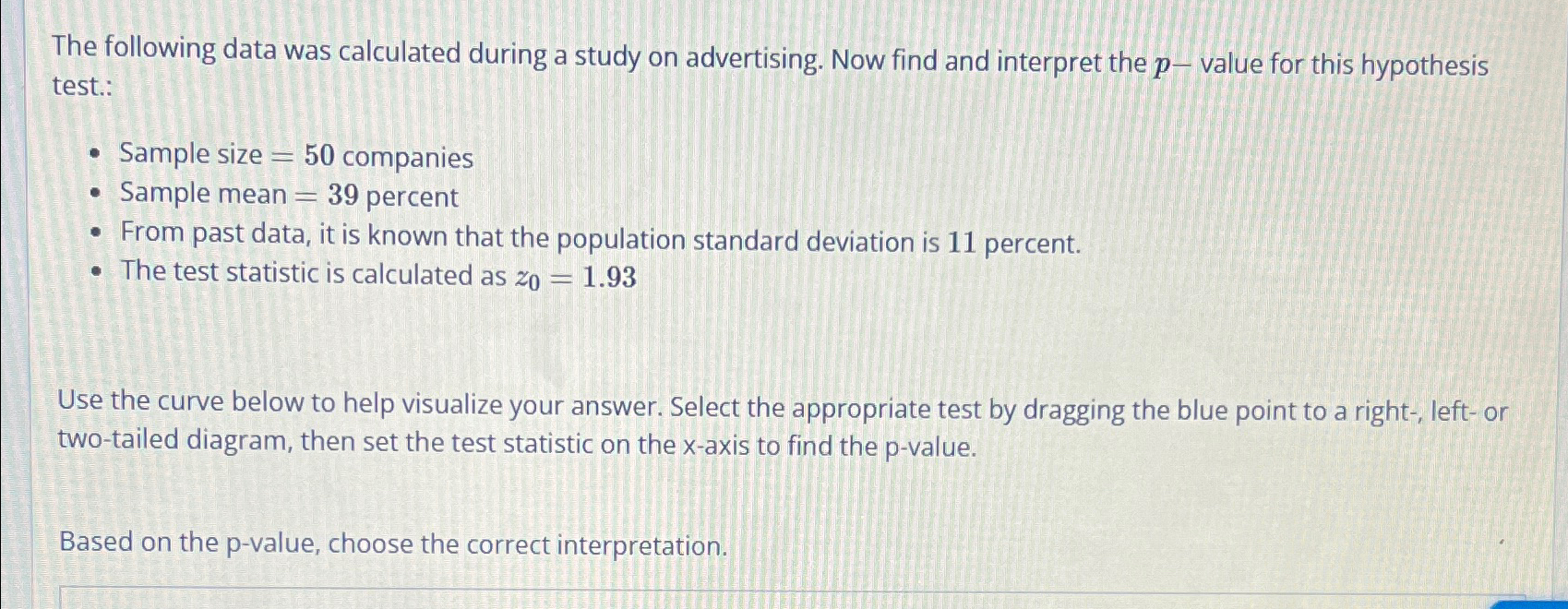 The following data was calculated during a study on | Chegg.com