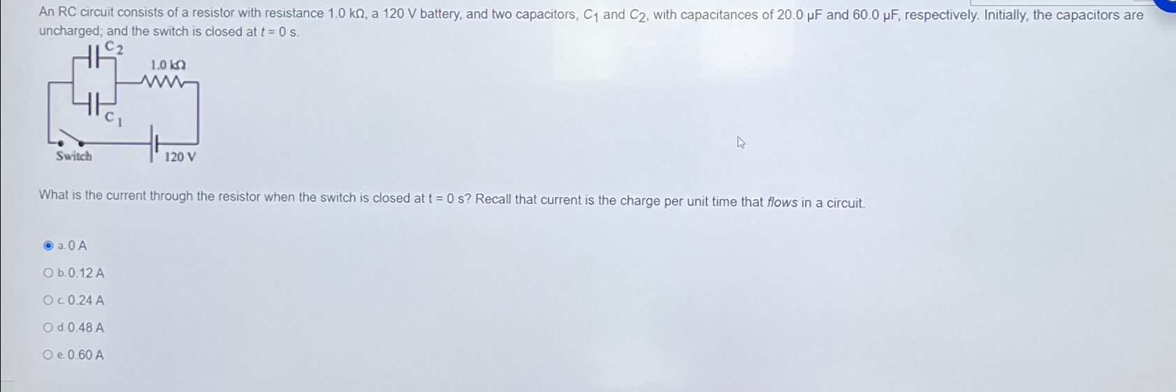 Solved An RC circuit consists of a resistor with resistance | Chegg.com