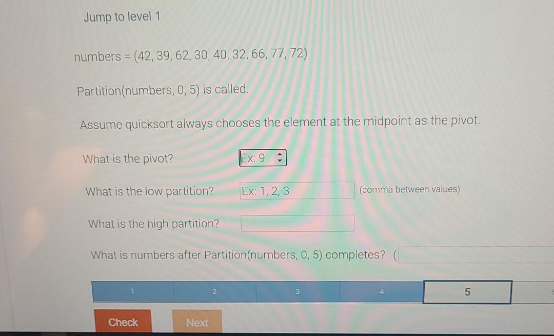 Solved Jump to level 1 numbers = (42, 39, 62, 30, 40, 32, | Chegg.com