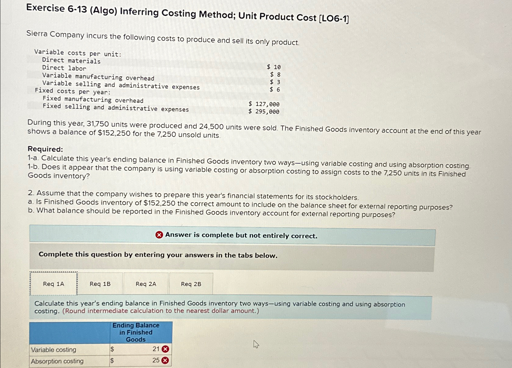 Solved Exercise 6-13 (Algo) ﻿Inferring Costing Method; Unit | Chegg.com