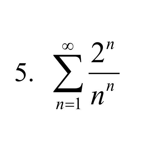 Solved 5. ∑n=1∞nn2nDetermine the convergence or divergence | Chegg.com