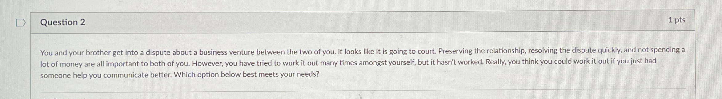 Solved Question 21 ﻿ptsYou and your brother get into a | Chegg.com