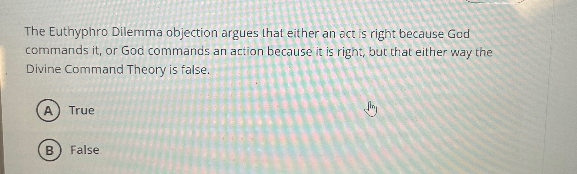 Solved The Euthyphro Dilemma objection argues that either an | Chegg.com