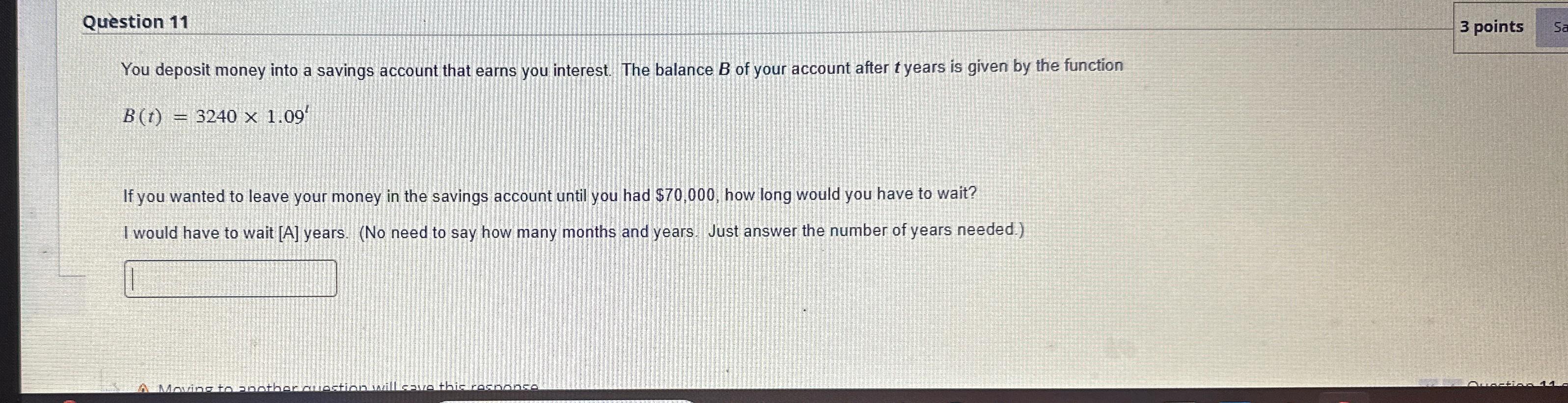 Solved Question 113 ﻿pointsYou deposit money into a savings | Chegg.com