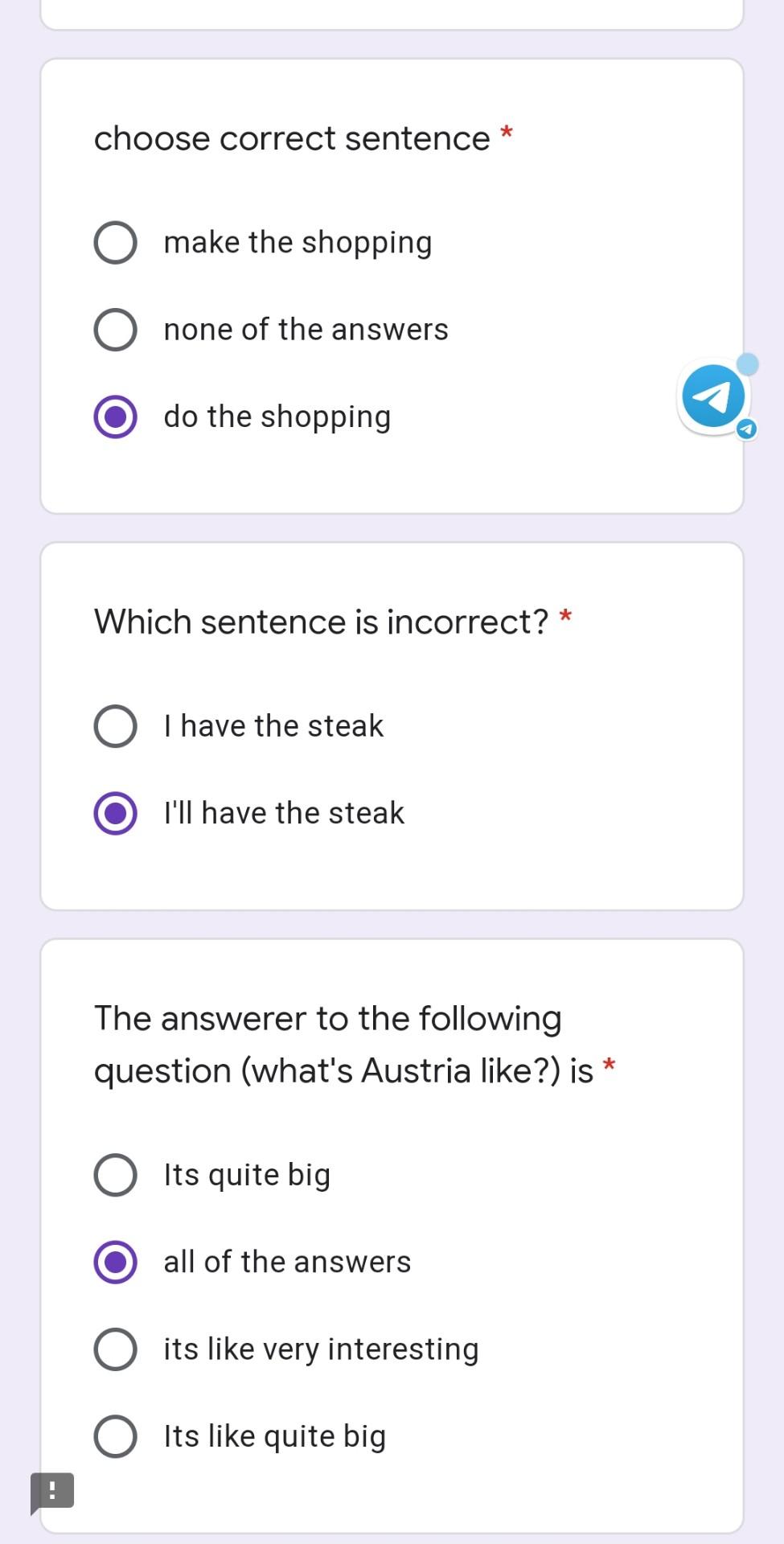 HI * choose correct sentence O make the shopping O | Chegg.com