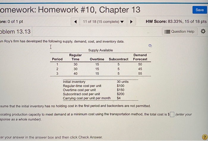 Solved Save Omework Homework 10 Chapter 13 Ore 0 Of 1 Pt
