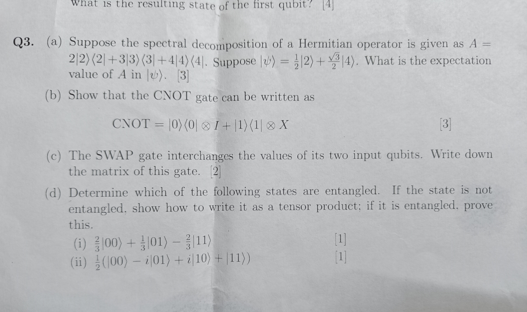 Solved by an EXPERT Q3. (a) ﻿Suppose the spectral decomposition of a ...