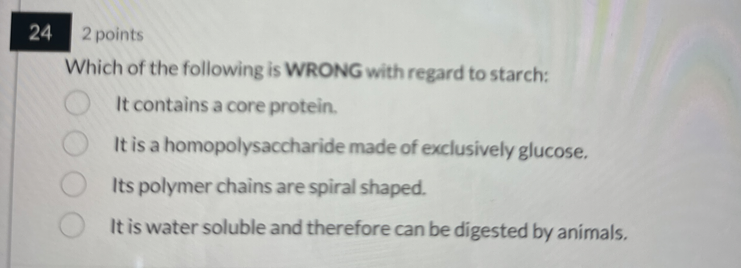 Solved 24 2 ﻿pointsWhich of the following is WRONG with | Chegg.com