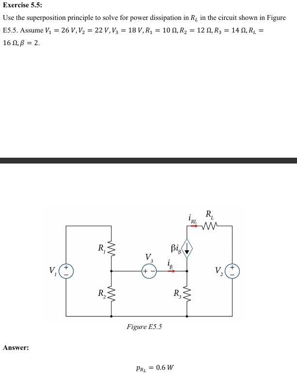 Solved Exercise 5.5:Use the superposition principle to | Chegg.com